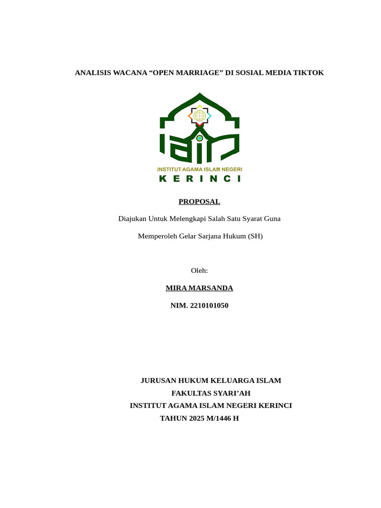 Open Marriage di TikTok: Analisis Hukum Islam | PDF