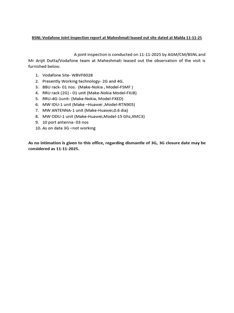 Maheshmati Joint Visit | PDF