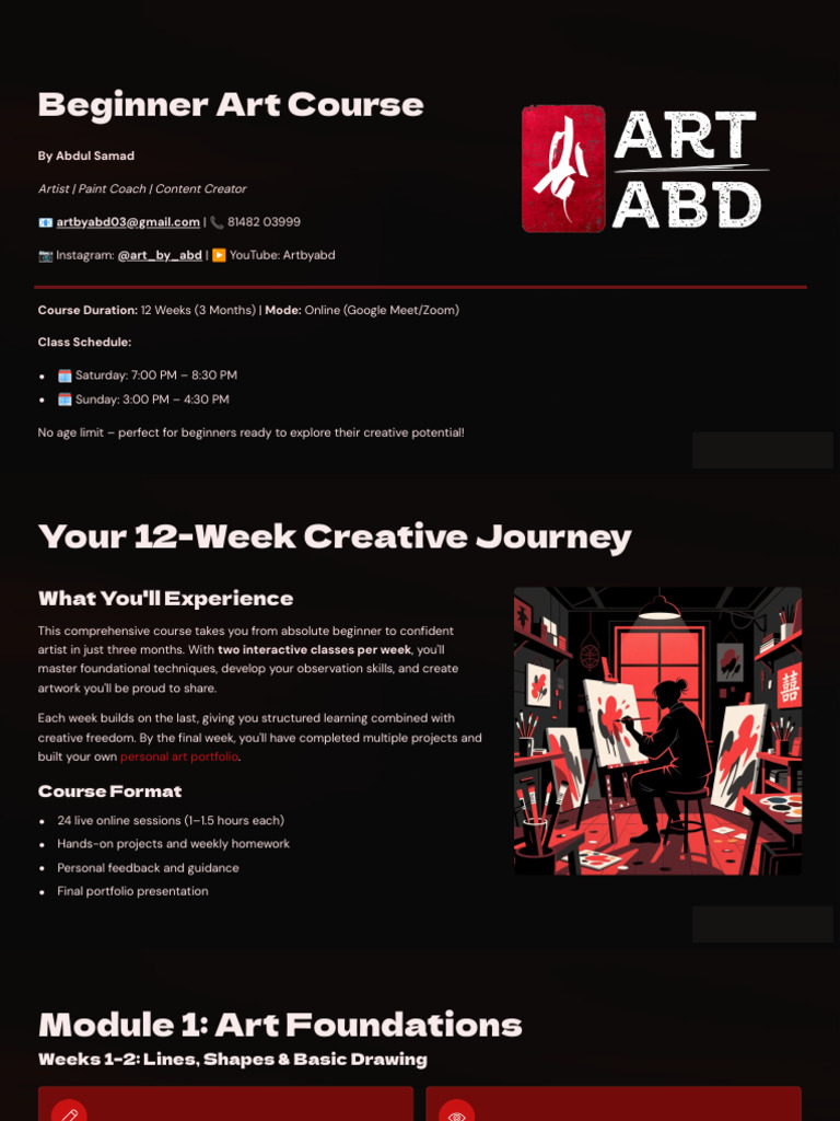 Artbyabd Beginner Course | PDF