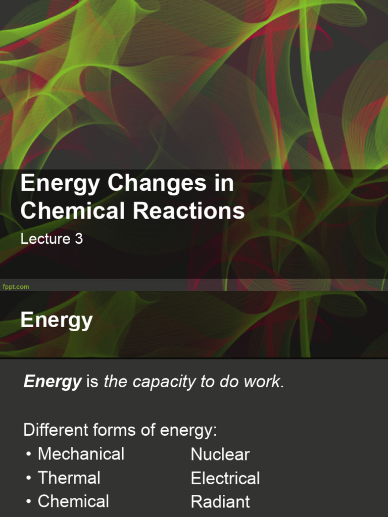General Chemistry - Powerpoint 3 | PDF | Heat | Laws Of Thermodynamics