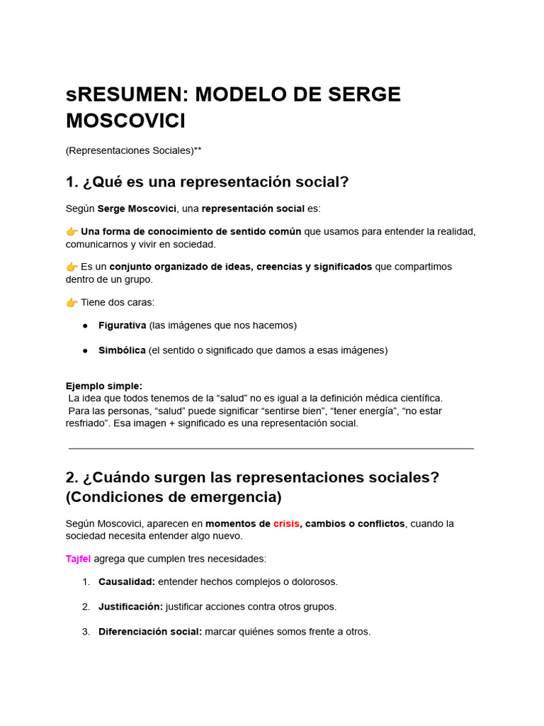Representacion Social | PDF | Sicología | Ciencias del comportamiento