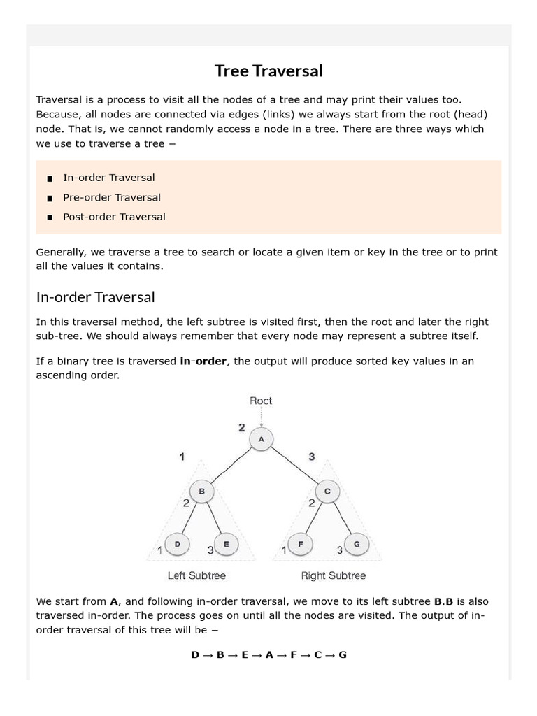 Tree Traversal | PDF | Algorithms And Data Structures | Computer Programming
