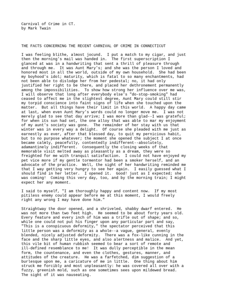 Carnival of Crime in Connecticut | PDF | Conscience