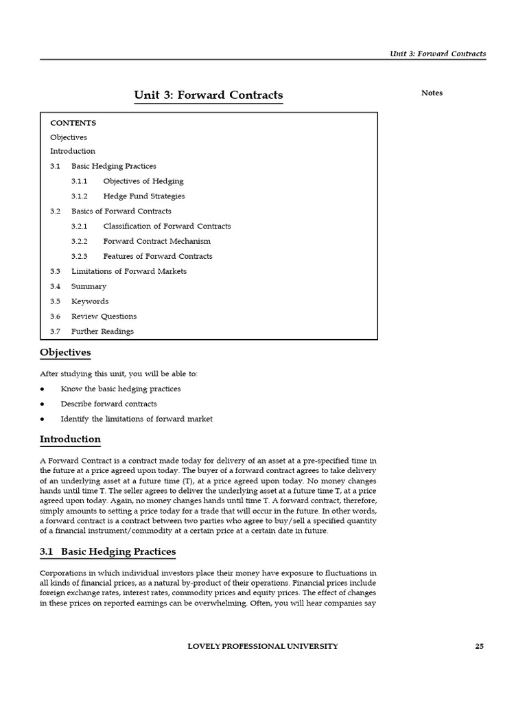 unit 2 | PDF | Futures Contract | Derivative (Finance)