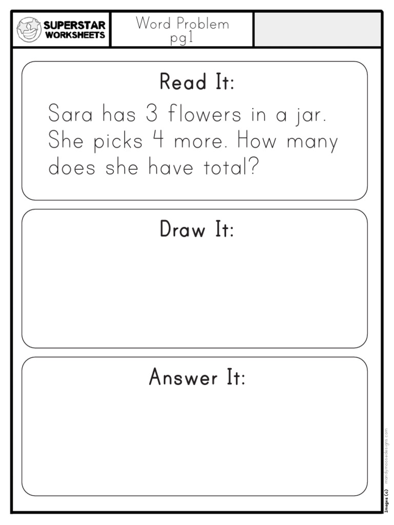 Kindergarten Word Problem 1 | PDF