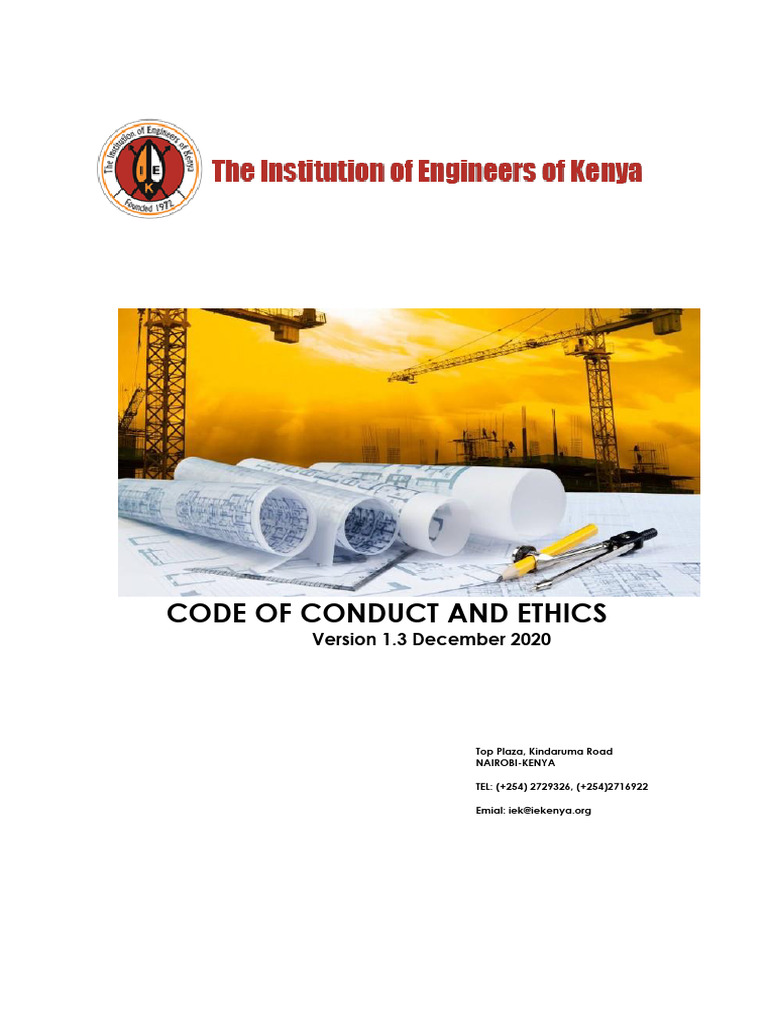 IEK Code of Conduct & Ethics Overview | PDF | Alternative Dispute ...