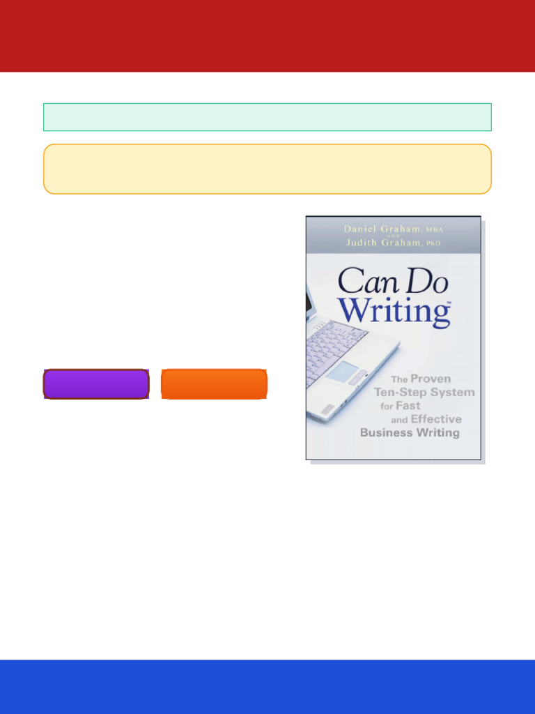 Can Do Writing The Proven Ten Step System for Fast and Effective ...