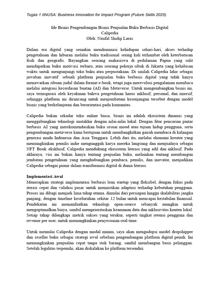 Tugas 1 IINUSA - Naufal Shidqi Laras (1) | PDF