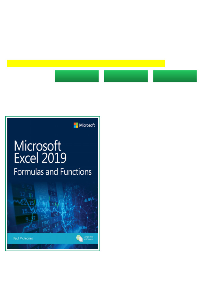 Microsoft Press Microsoft Excel 2019 Formulas and Functions newest ...