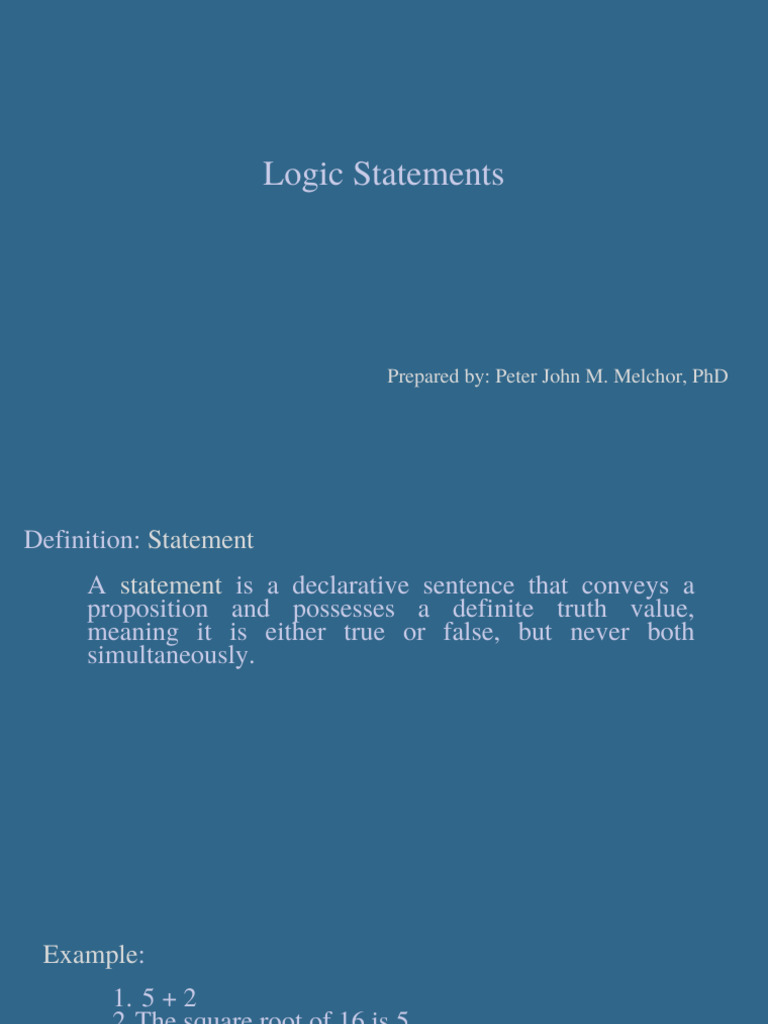 Logic Statements | PDF | If And Only If | Logic