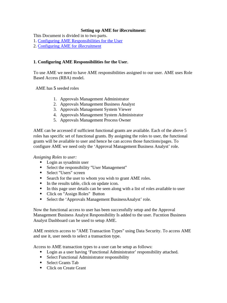 Configure AME for iRecruitment Setup | PDF | Information Technology ...