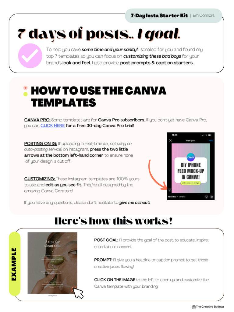 7-Day Insta-Post Starter Kit | PDF