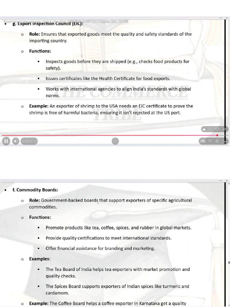 Export Import Notes 1 To 3 CHP | PDF