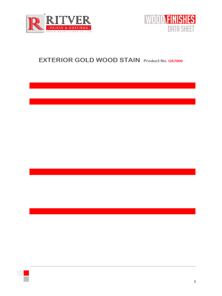 1476606539GS7000 - EXTERIOR GOLD STAIN - 2012 | PDF | Wood | Materials