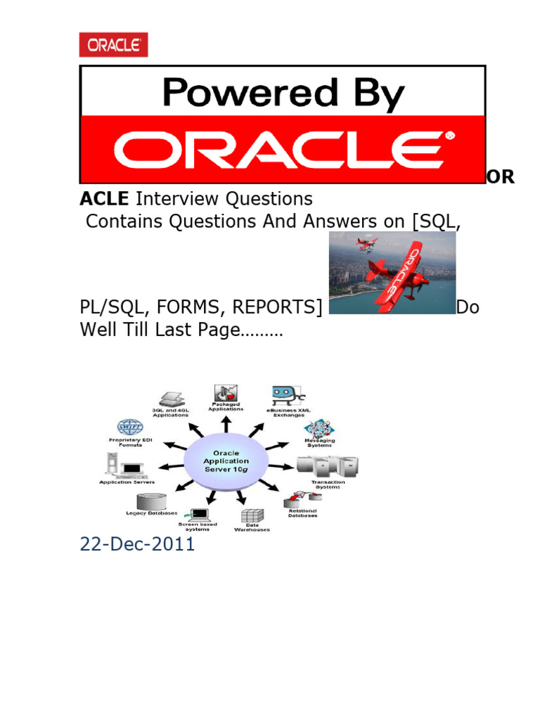 Oracle Book Interview Questions | PDF | Pl/Sql | Database Index