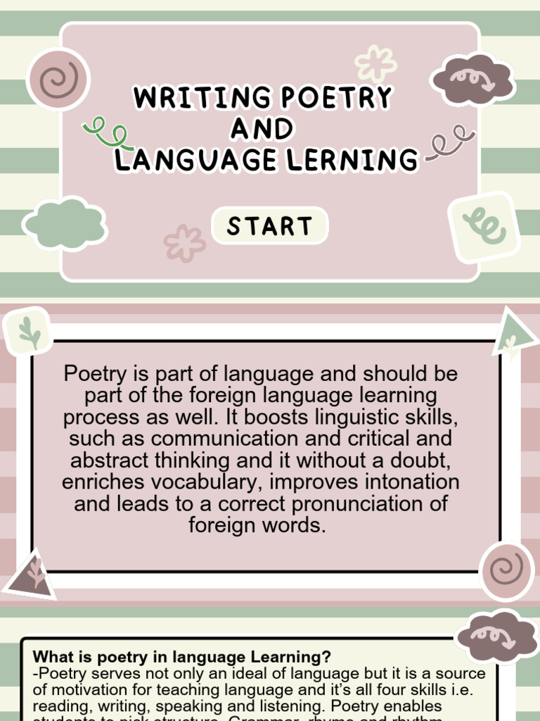 Poetry's Role in Language Learning | PDF | Poetry | Fluency