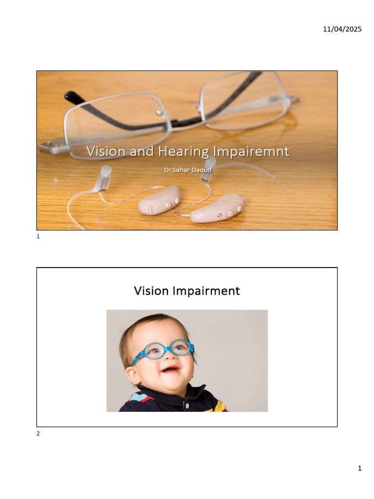 Vision and Hearing Impairment Overview | PDF | Hearing Loss | Visual ...