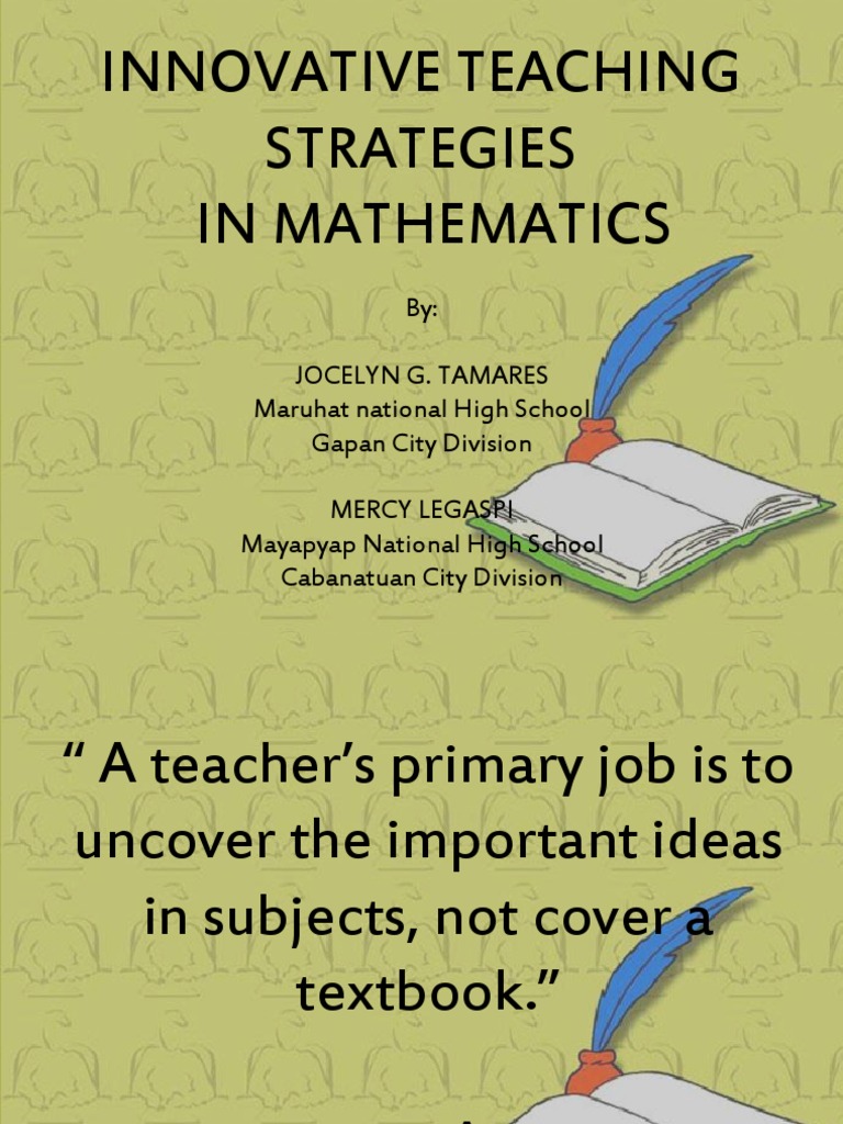 Teaching Strategies in Mathematics | PDF | Inquiry Based Learning ...