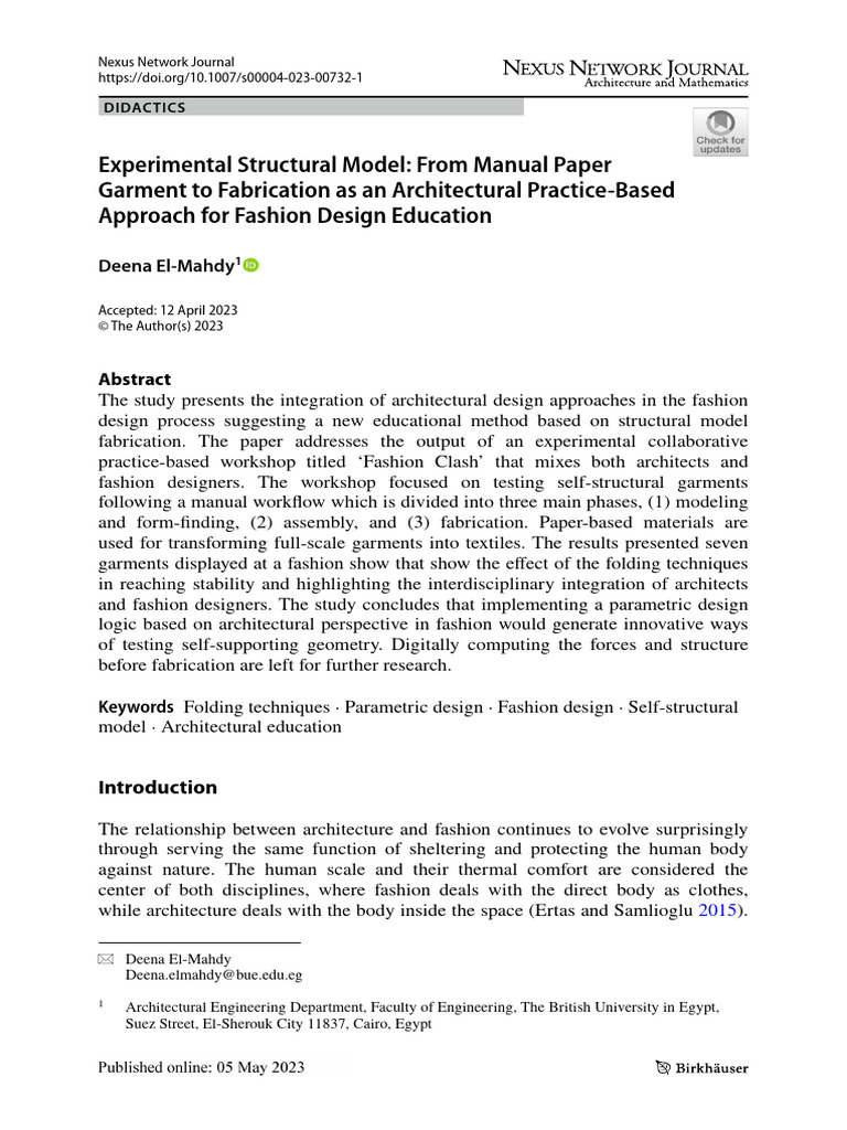 Experimental Structural Model From Manual Paper Ga | PDF | Textiles ...