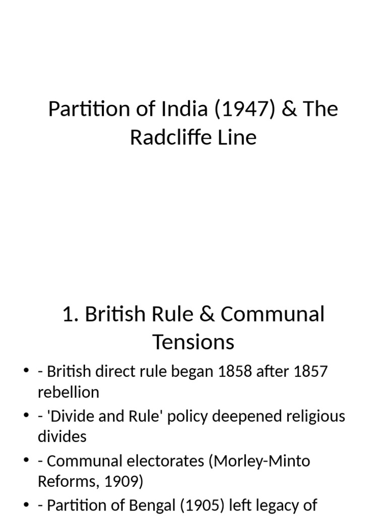 Impact of India's 1947 Partition & Radcliffe Line | PDF