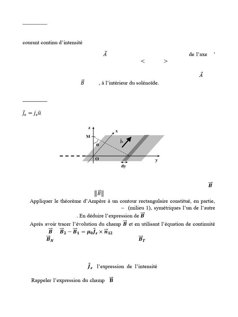 Calculs de champs magnétiques et inductance | PDF | Champ magnétique ...