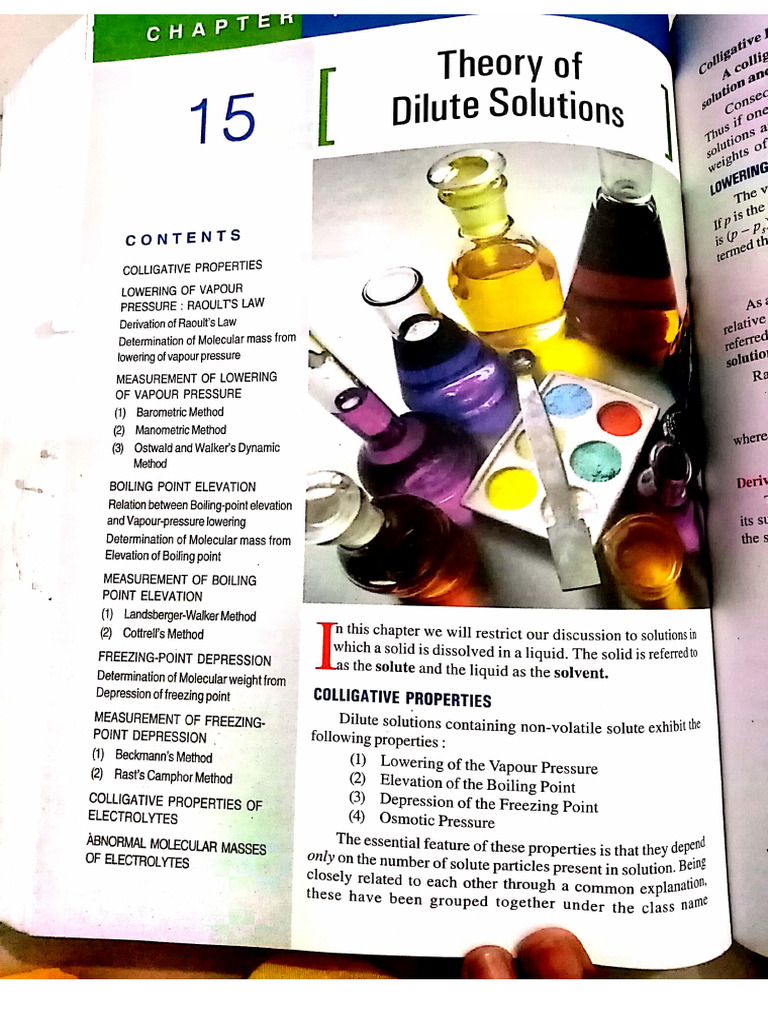 Book Part of Theory Dilute Solution | PDF