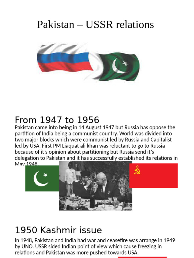 Pakistan - USSR Relations | PDF | Pakistan | Soviet Union
