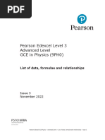 OCR A Level Physics Formula Sheet | PDF | Electronvolt | Physical ...