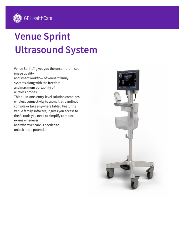 Venue Sprint Ultrasound System Overview | PDF | Fetus | Medical Diagnosis
