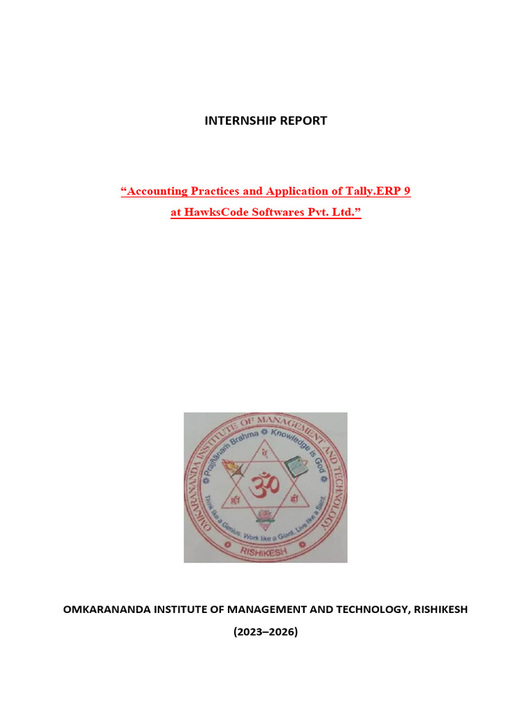 Internship Report by Mayank (1) | PDF | Debits And Credits | Business