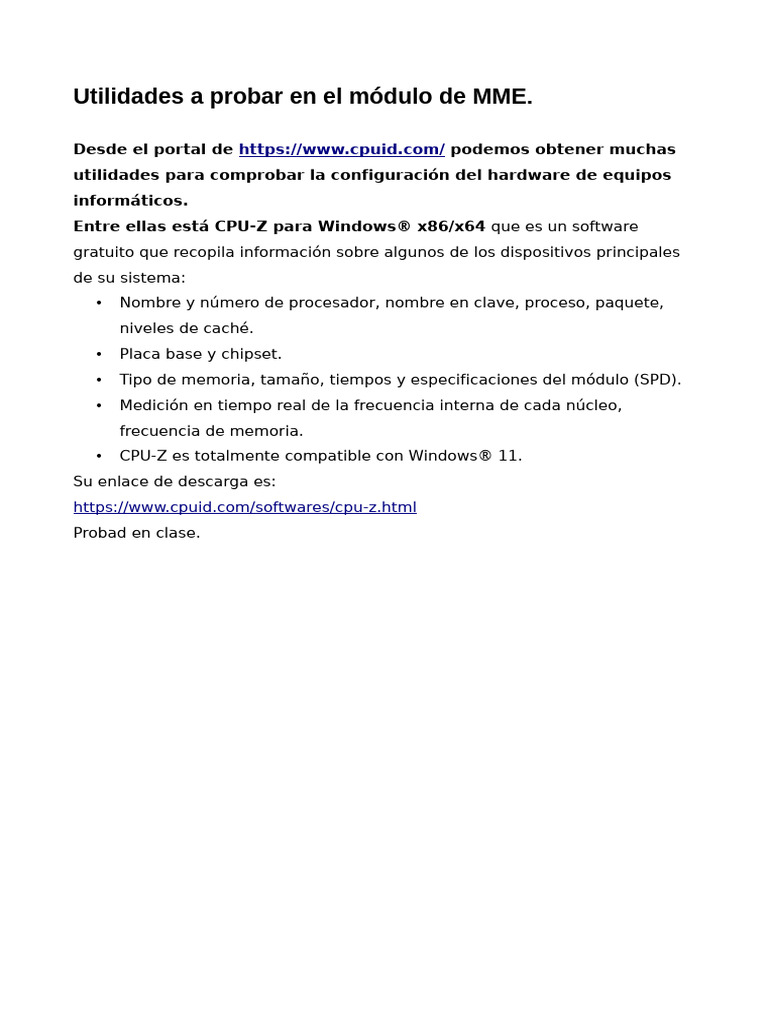 Utilidades Del Módulo de Mme | PDF