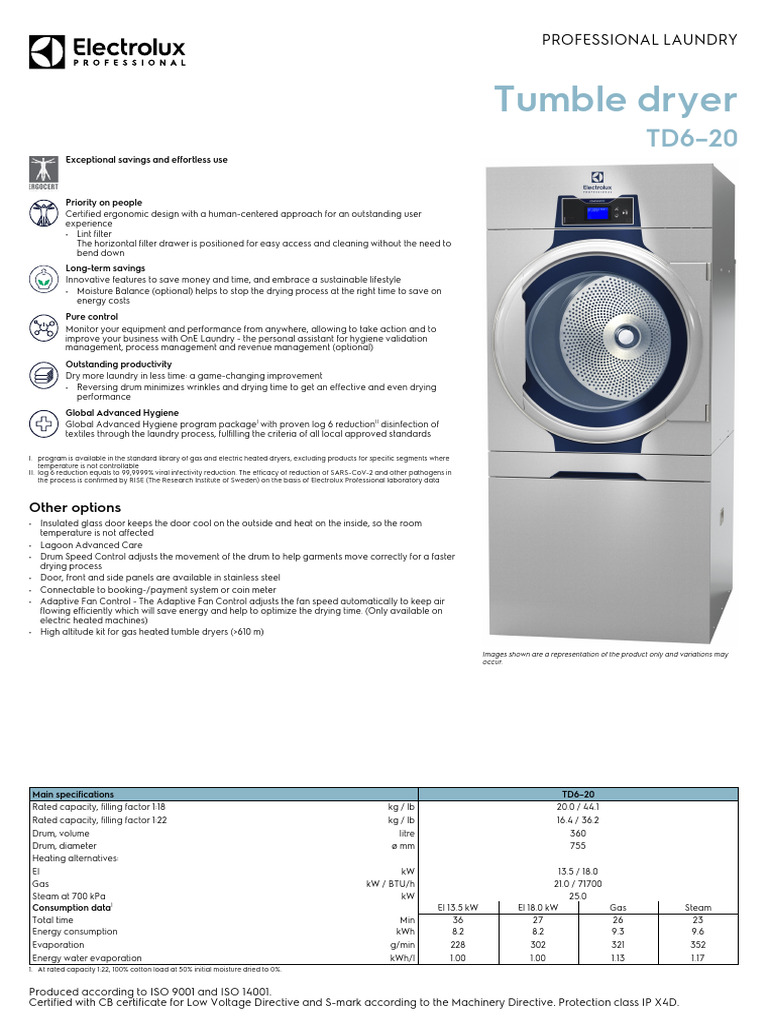 PDS TD6-20 471151362 en | PDF | Clothes Dryer | Pressure
