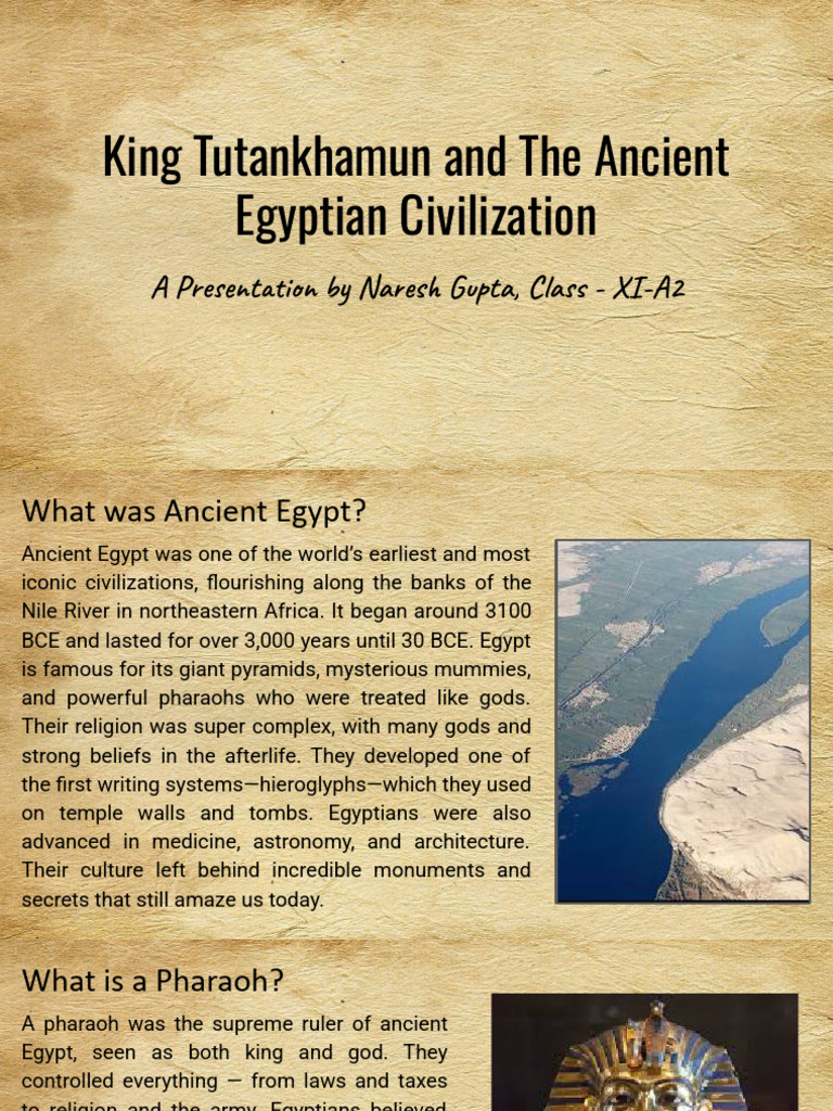 King Tutankhamun and The Ancient Egyptian Civilization | PDF ...