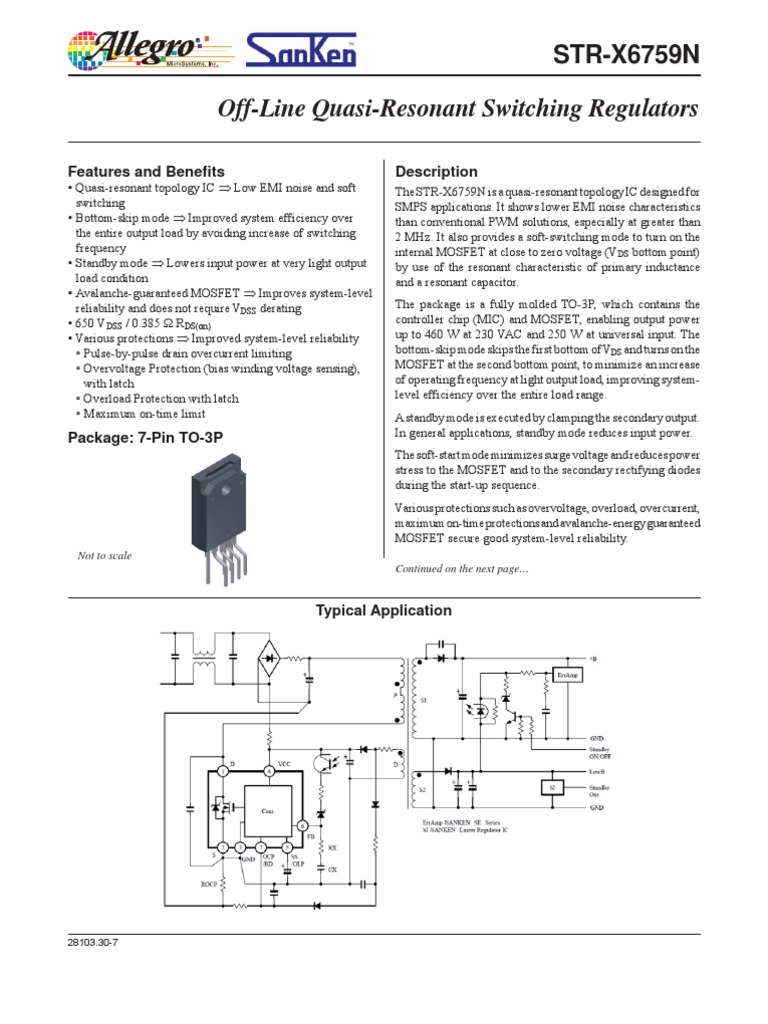 STRX6759 | Mosfet | Transistor de efecto de campo