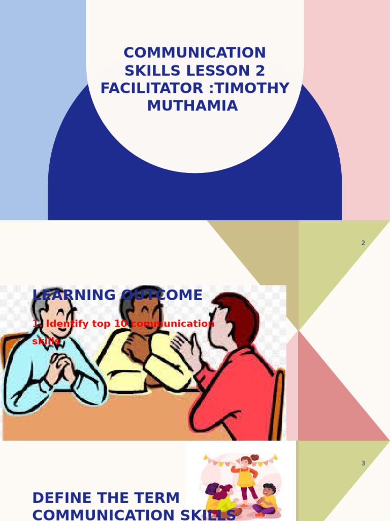 COMMUNICATION SKILLS LESSON 2 | PDF | Nonverbal Communication ...