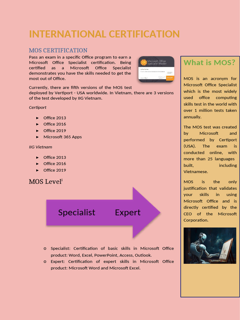 Microsoft Office Specialist Certification Guide | PDF | Microsoft ...