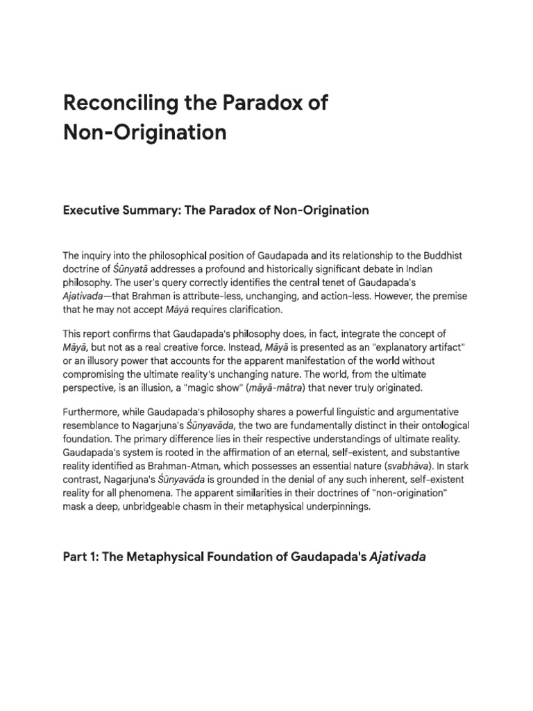 Gaudapada, Brahman and Sunyavada | PDF