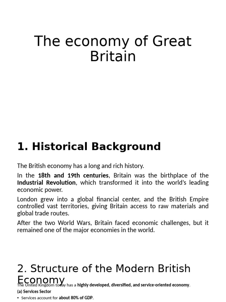 The Economy of Great Britain | PDF | Cost Of Living | Economies