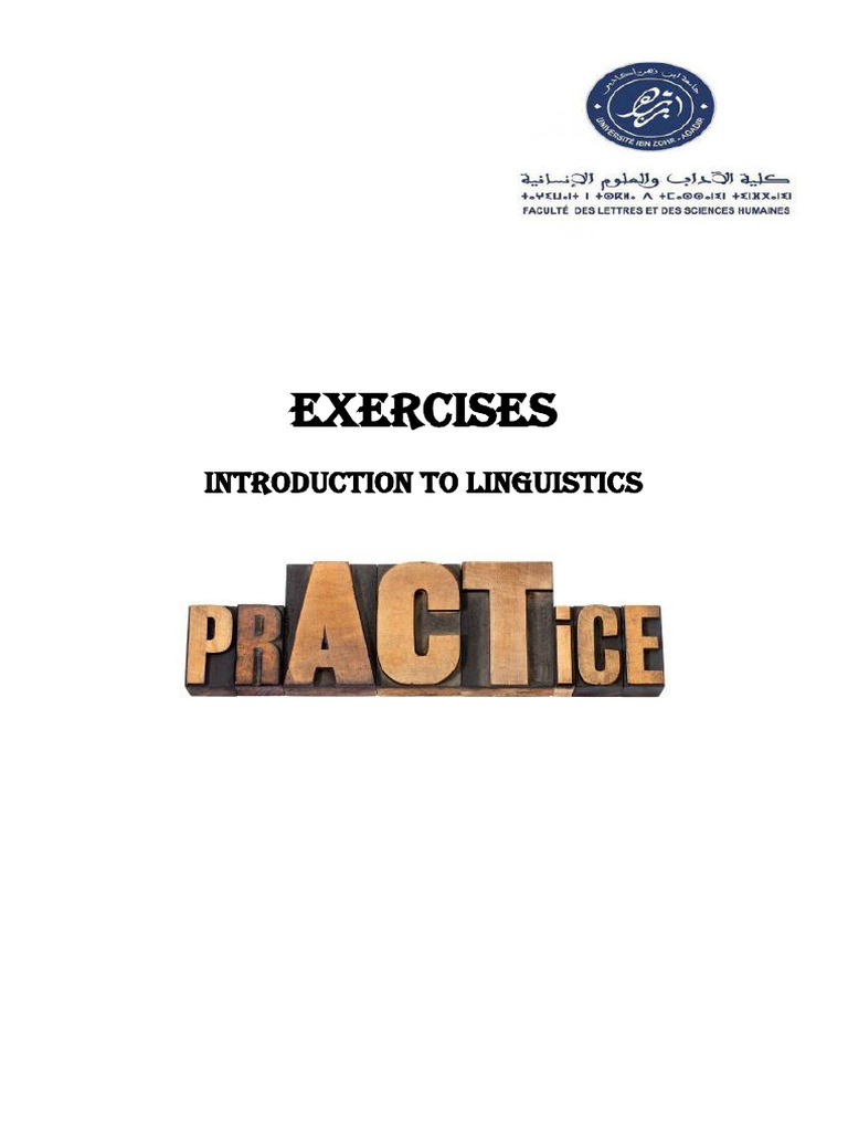 Introduction to Linguistics Exercises | PDF | Linguistics | Phonetics
