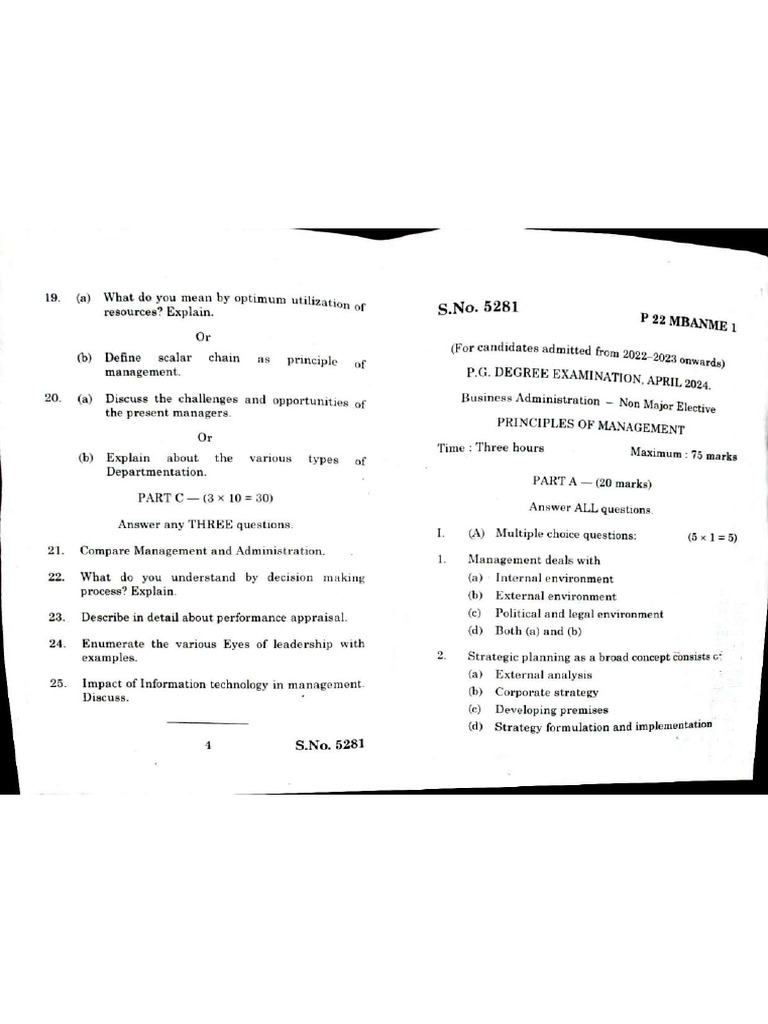 PG Apr 2024 University Question Papers | PDF