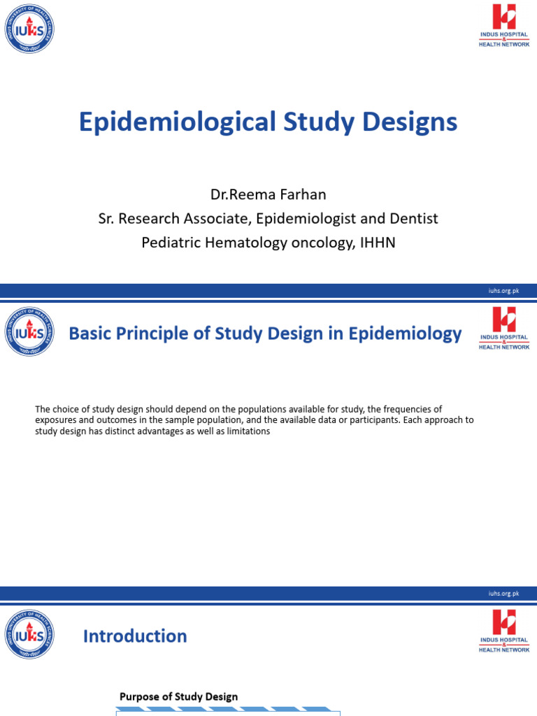 Epidemiological Study Designs | PDF | Sampling (Statistics) | Cohort Study