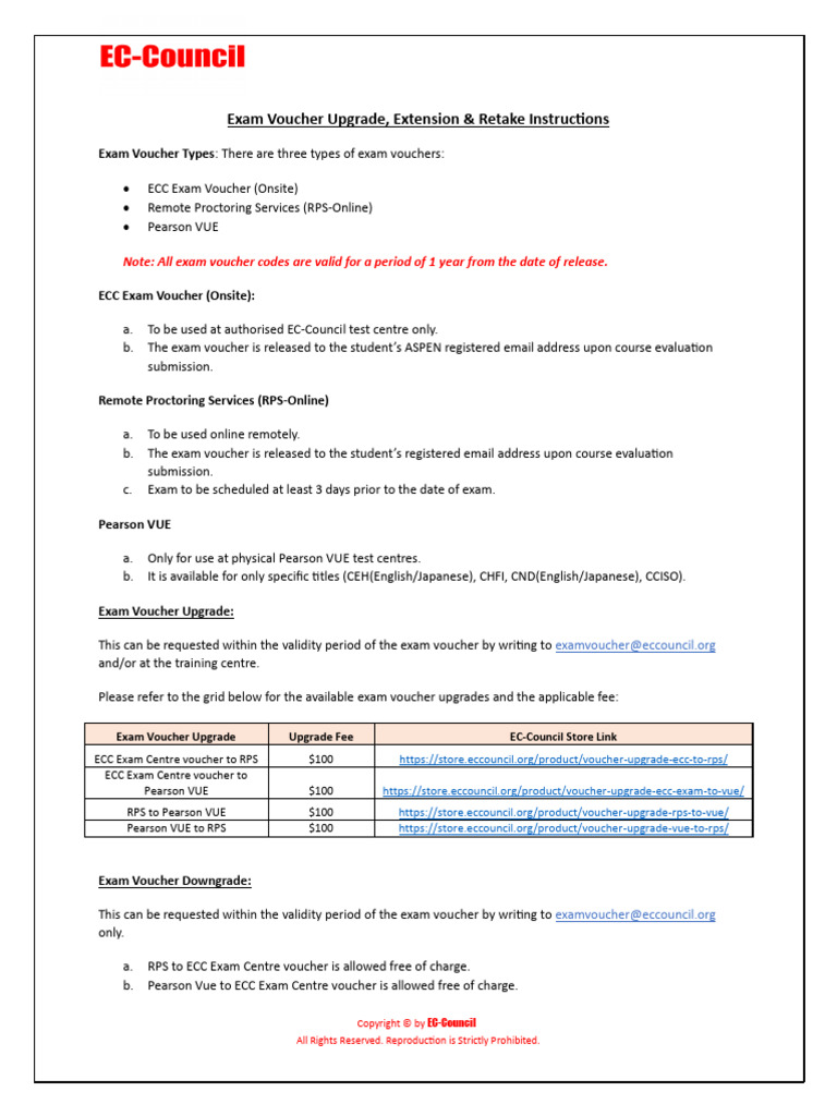 EC-Council Exam Voucher Guide | PDF