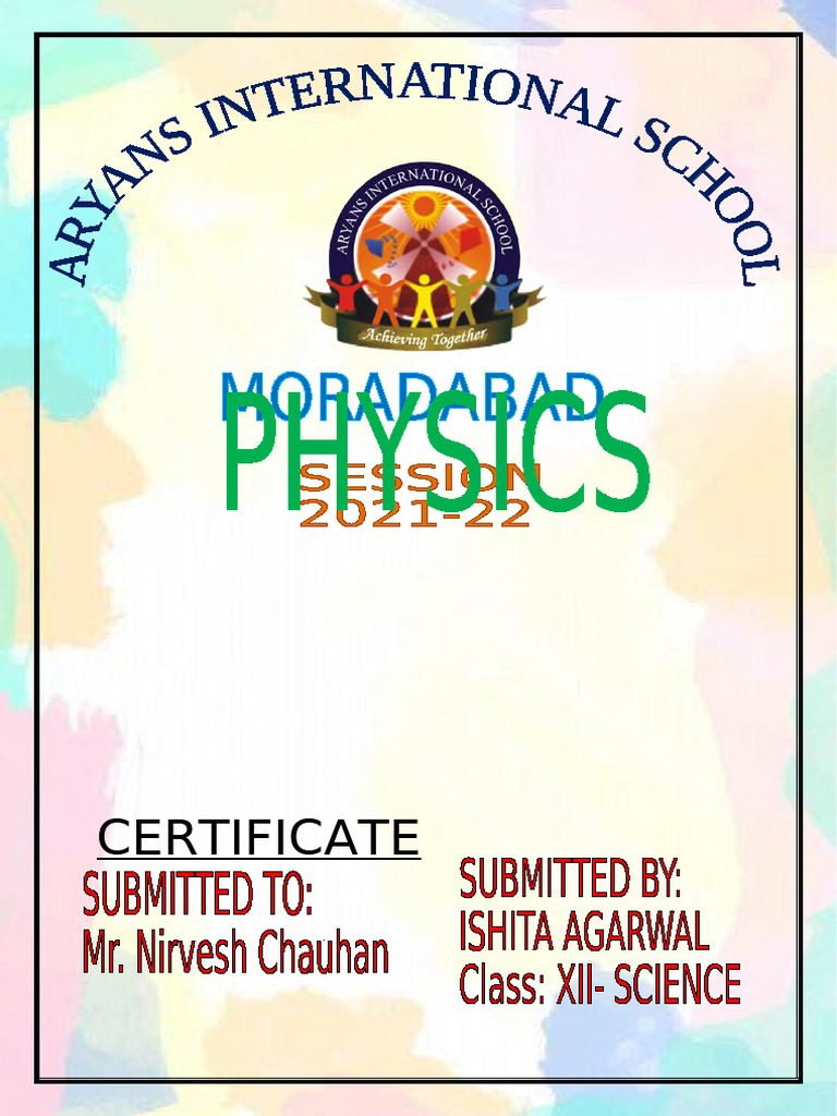 Certificate of Completion for Physics Activity | PDF