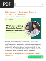 Education Research Topics & Ideas | PDF | Educational Assessment | Teachers