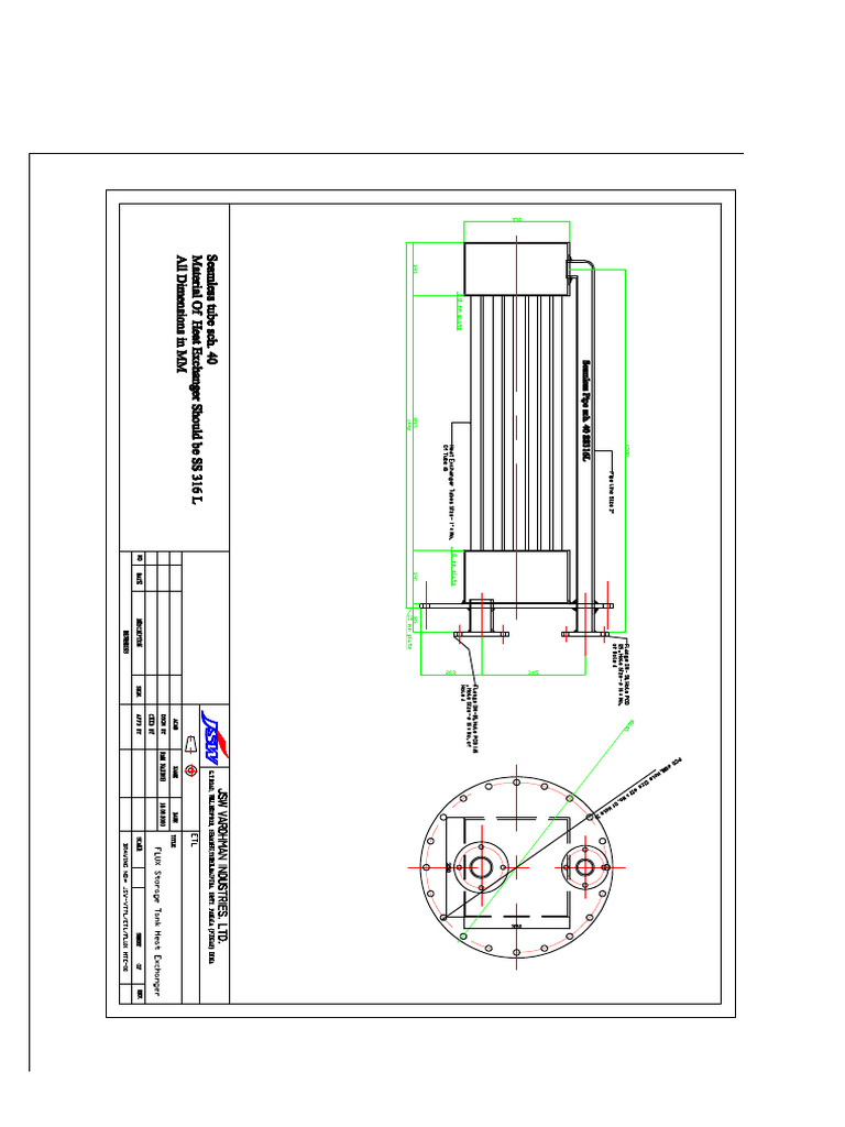 Flux Storage Tank Heat Exchanger-Layout1 | PDF