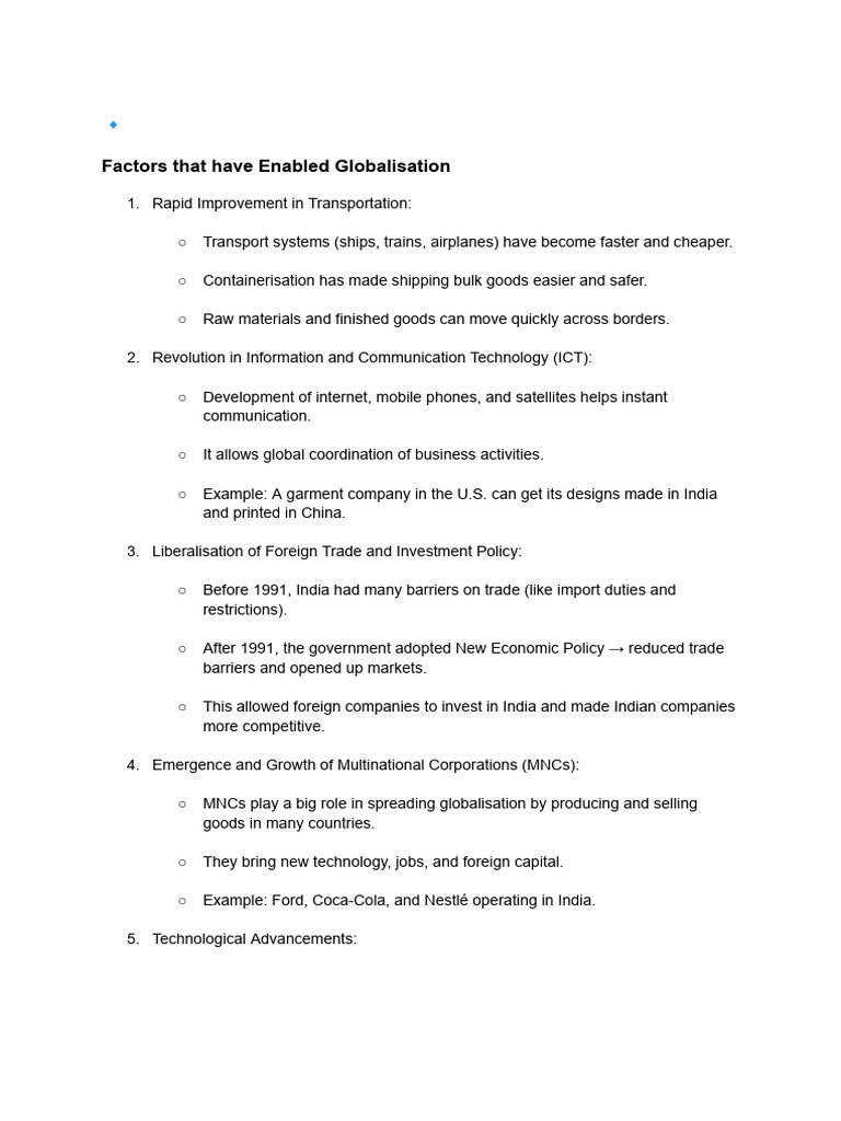 Globalisation | PDF