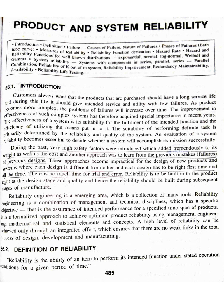 Reliability Telsang Book | PDF