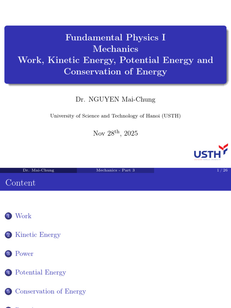 Work - Kinetic - Potential Energy - Lecture | PDF | Potential Energy ...