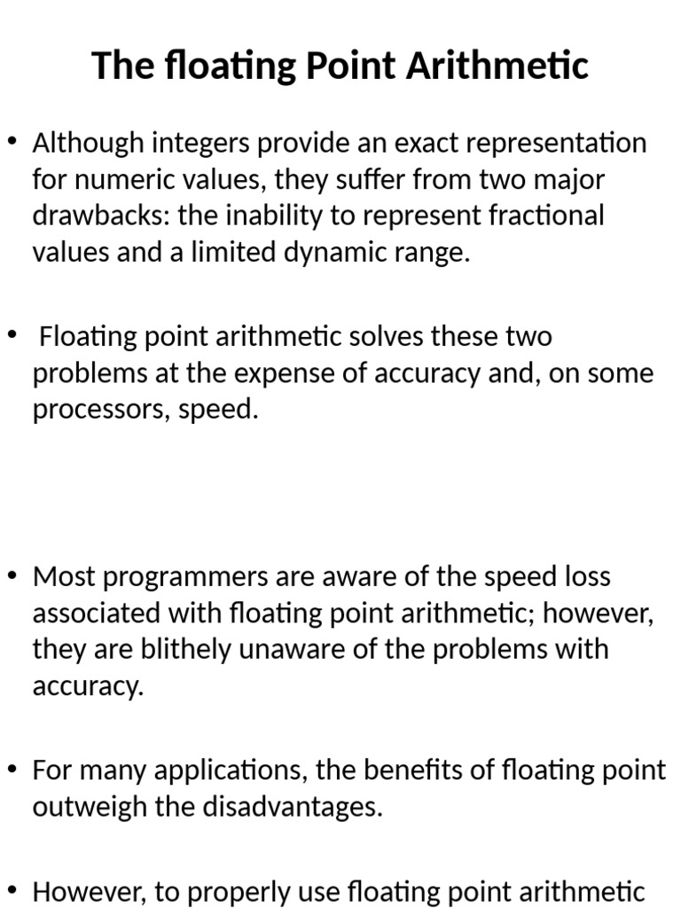 3 -Floating Point Arithmetic | PDF | Arithmetic | Multiplication