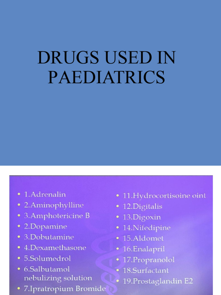 Drugs Used in P-Wps Office | PDF | Health Sciences | Clinical Medicine